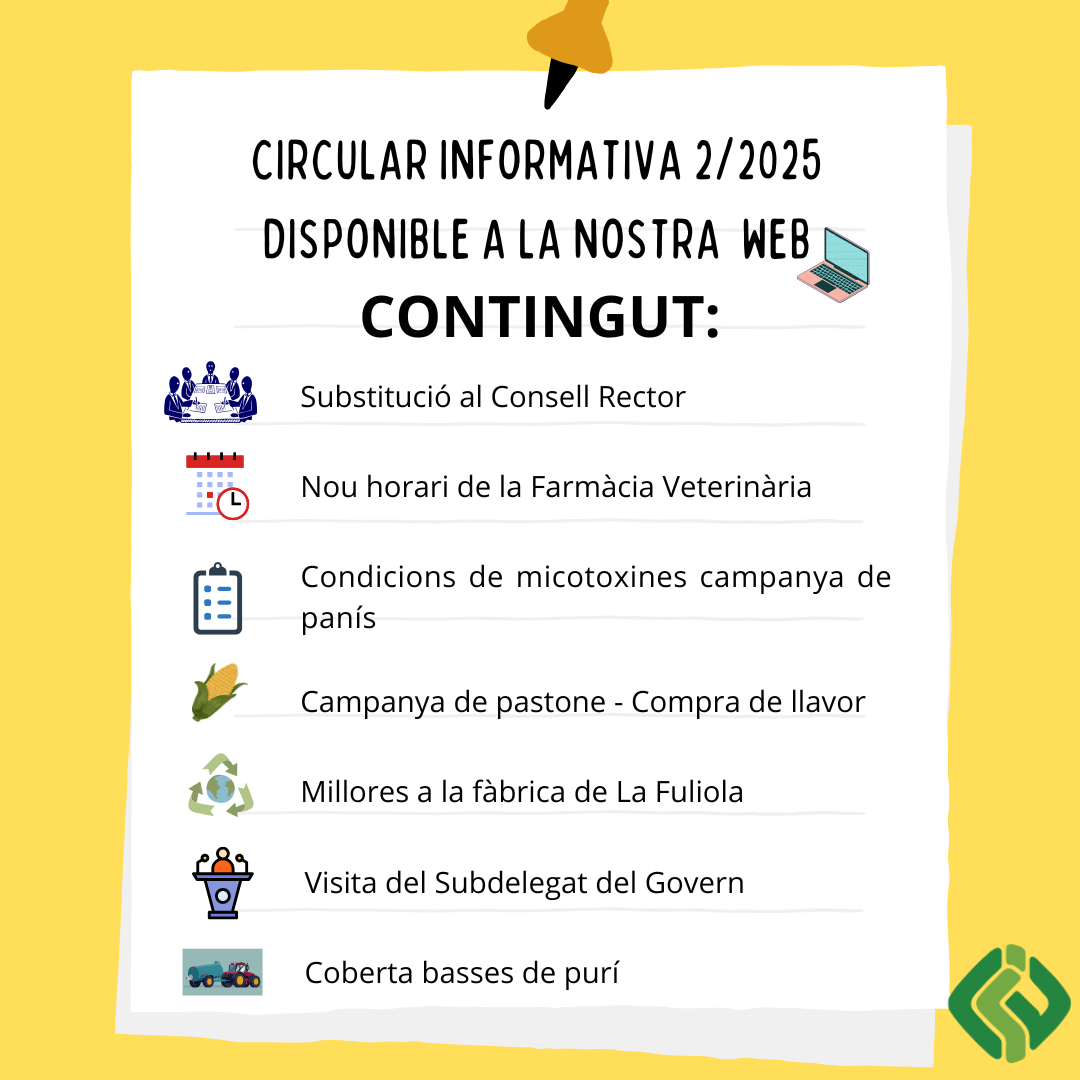 CIRCULAR INFORMATIVA 2 DE 2025 - Cooperativa D'Ivars